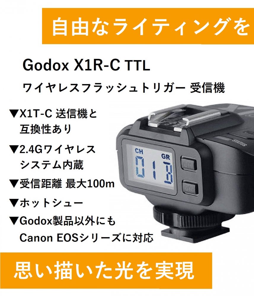 日本正規代理店 Godox X1R-C X1 ワイヤレス 受信機 レシーバー Canon キャノン対応 [オリジナルセット] – ユア・トレジャー